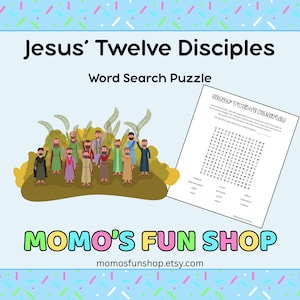 Jesus' Twelve Disciples Bible Word Search Puzzle - JW Printables for ...