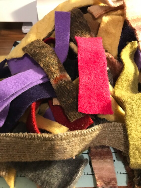 Recycled Wool Strips - Etsy