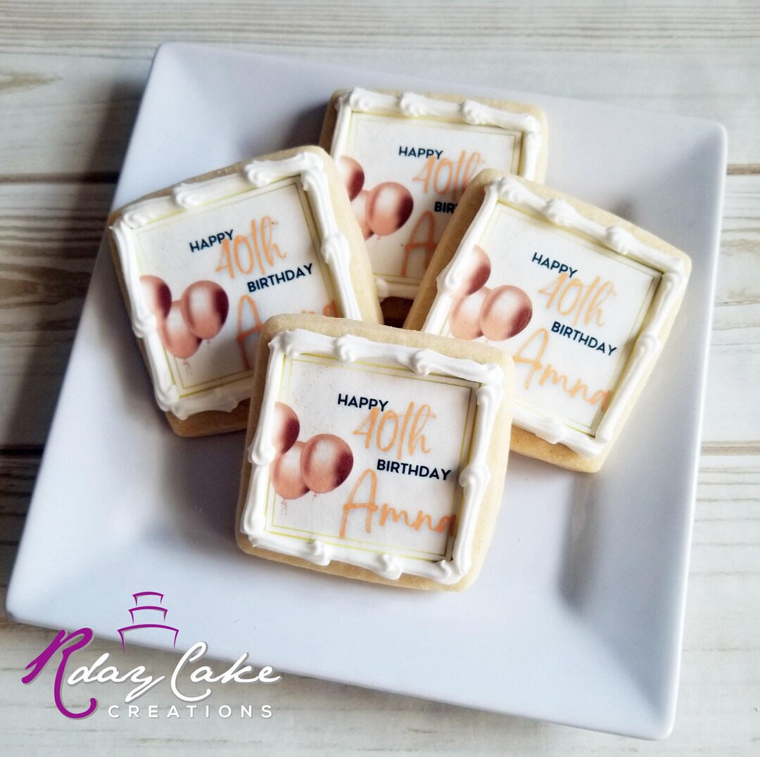 Custom Birthday Cookies | 40th Birthday | Milestone Birthday | Party ...