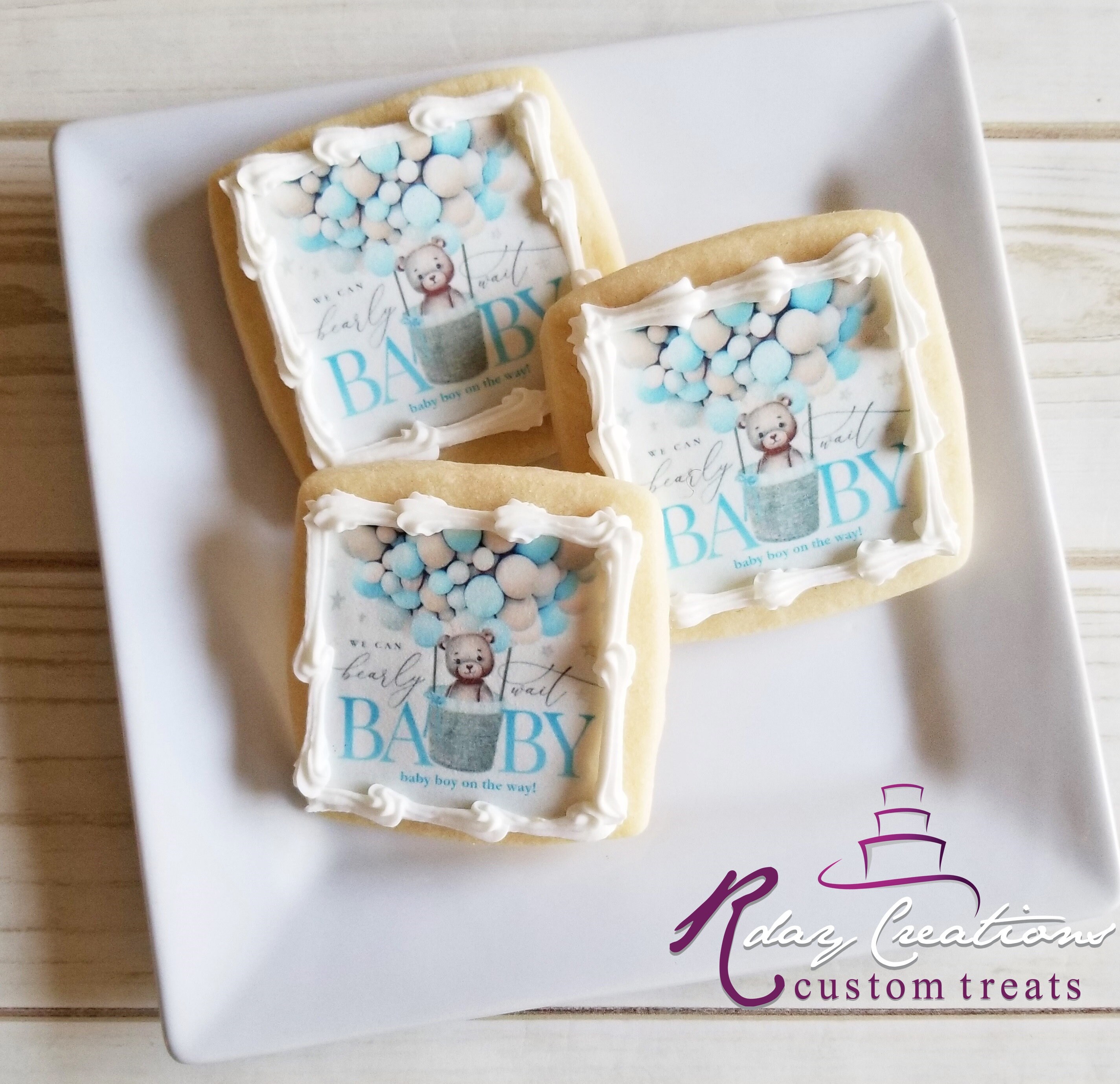 Custom Baby Shower Cookies | Baby Shower Cookies | Baby Shower Favors ...