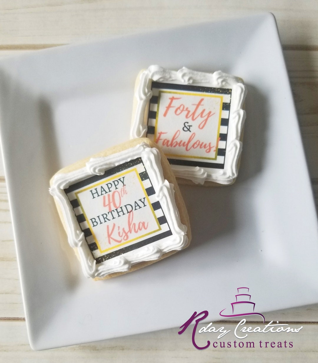 Personalized Birthday Custom Cookies | Milestone Birthday | Party ...