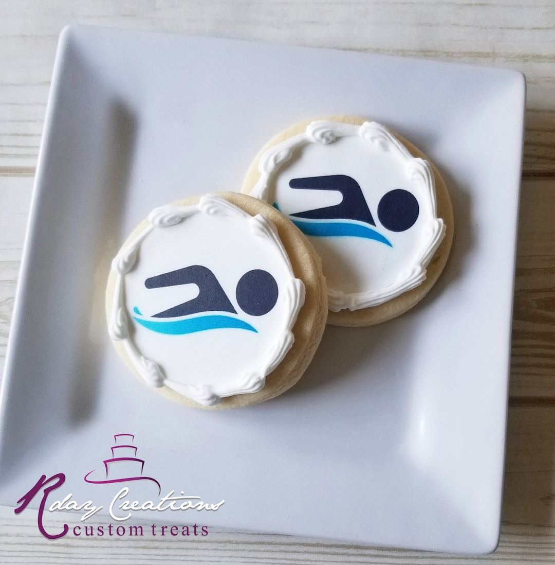 Swim Cookies | Swim Team | Personalized Thank You Gift | Party Treat ...