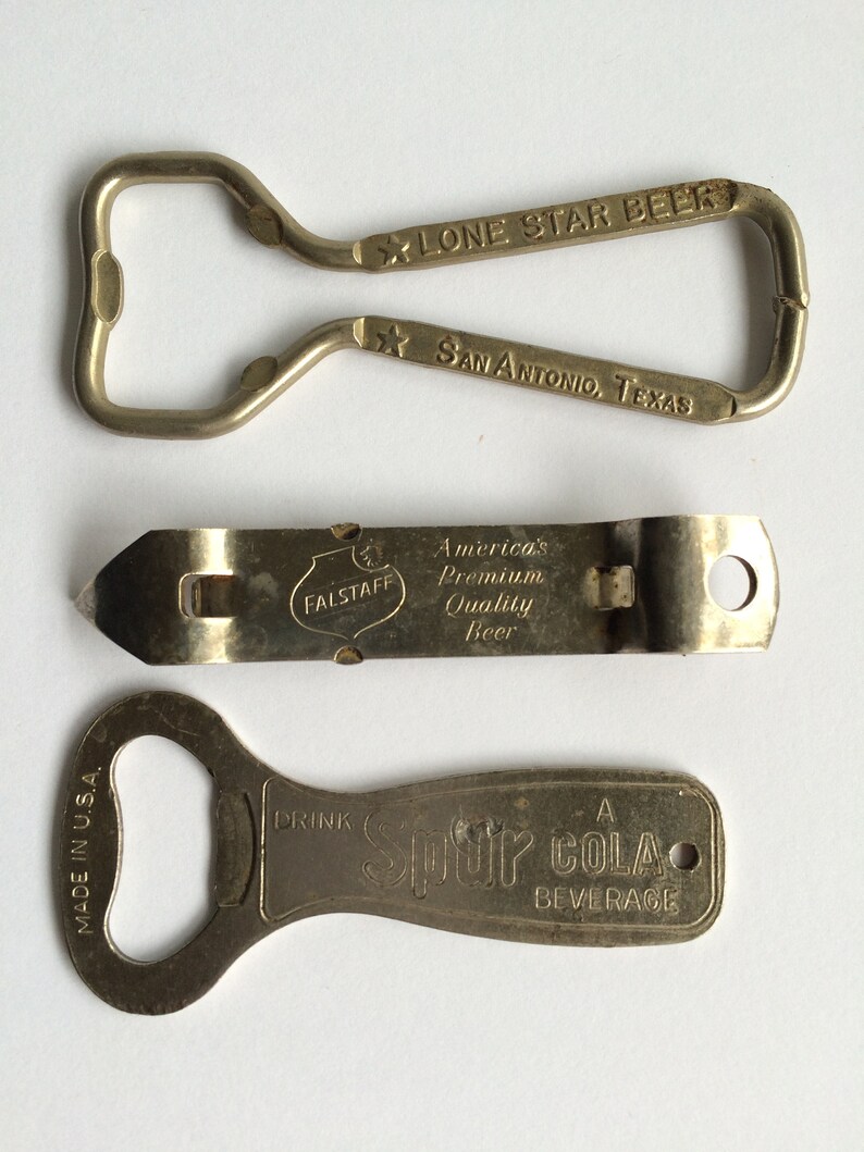 Bottle and Can Openers Your Choice, Lone Star, Falstaff, Spur Cola ...