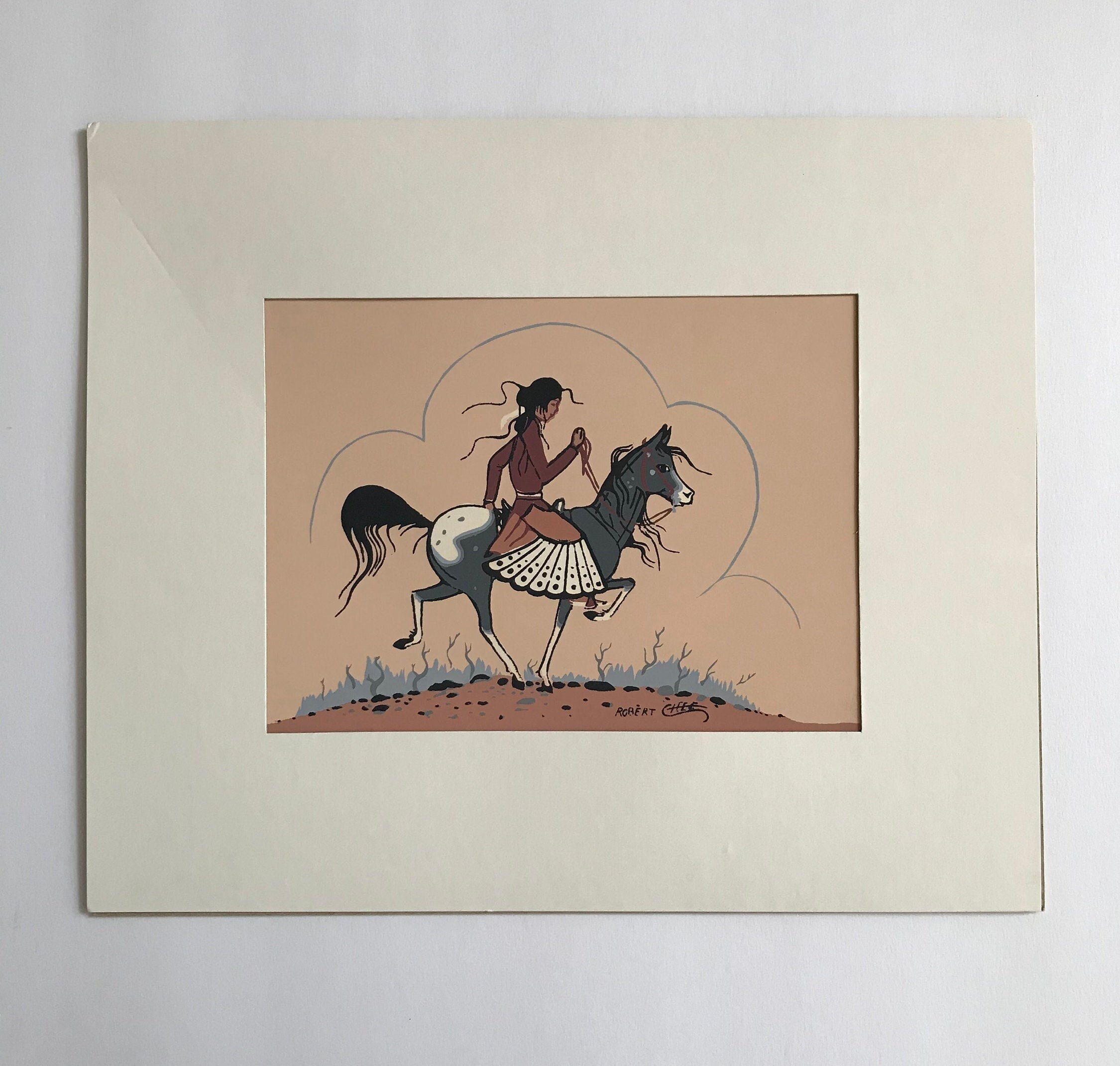 Robert Chee First Date serigraph pair Navajo | Etsy
