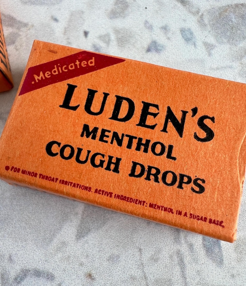 2 Luden's Miniature Cough Drop Boxes, Empty, Sample Size, Single Use ...
