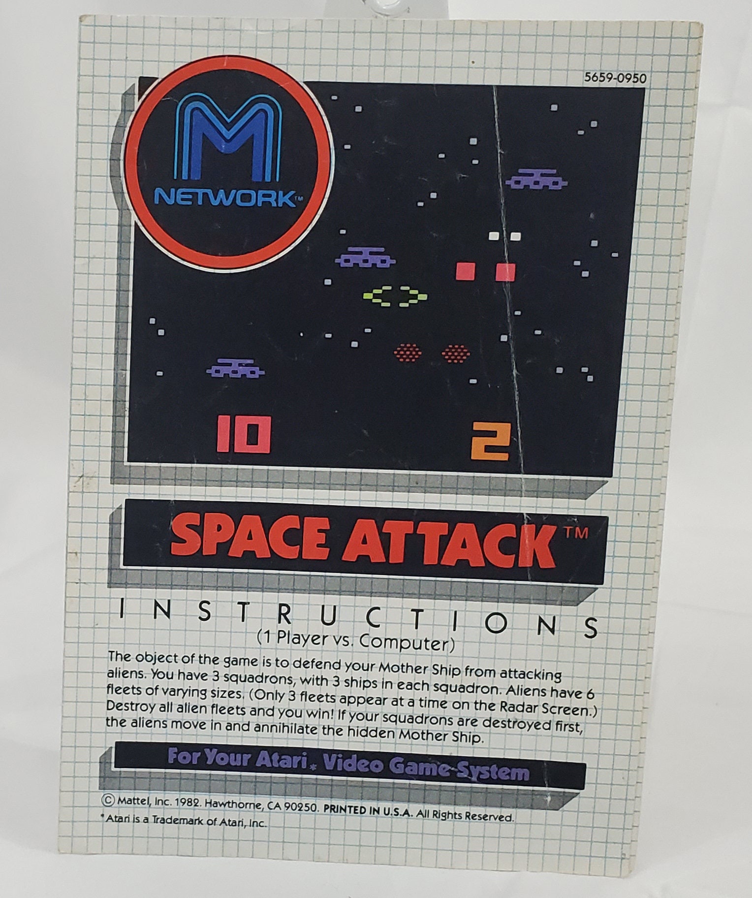 Space Attack Atari 2600 VCS Game Manual - Etsy