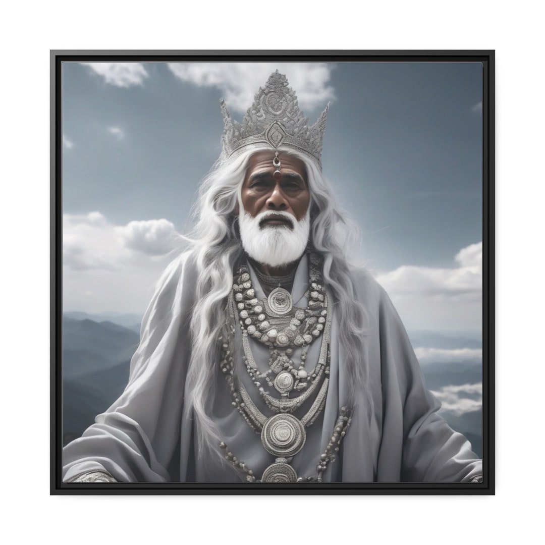 Obatala Art on Canvas Oversized Orisha God Painting African God Canvas ...