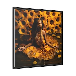 Oshun Art on Canvas Oversized | Orisha Goddess Painting | African ...