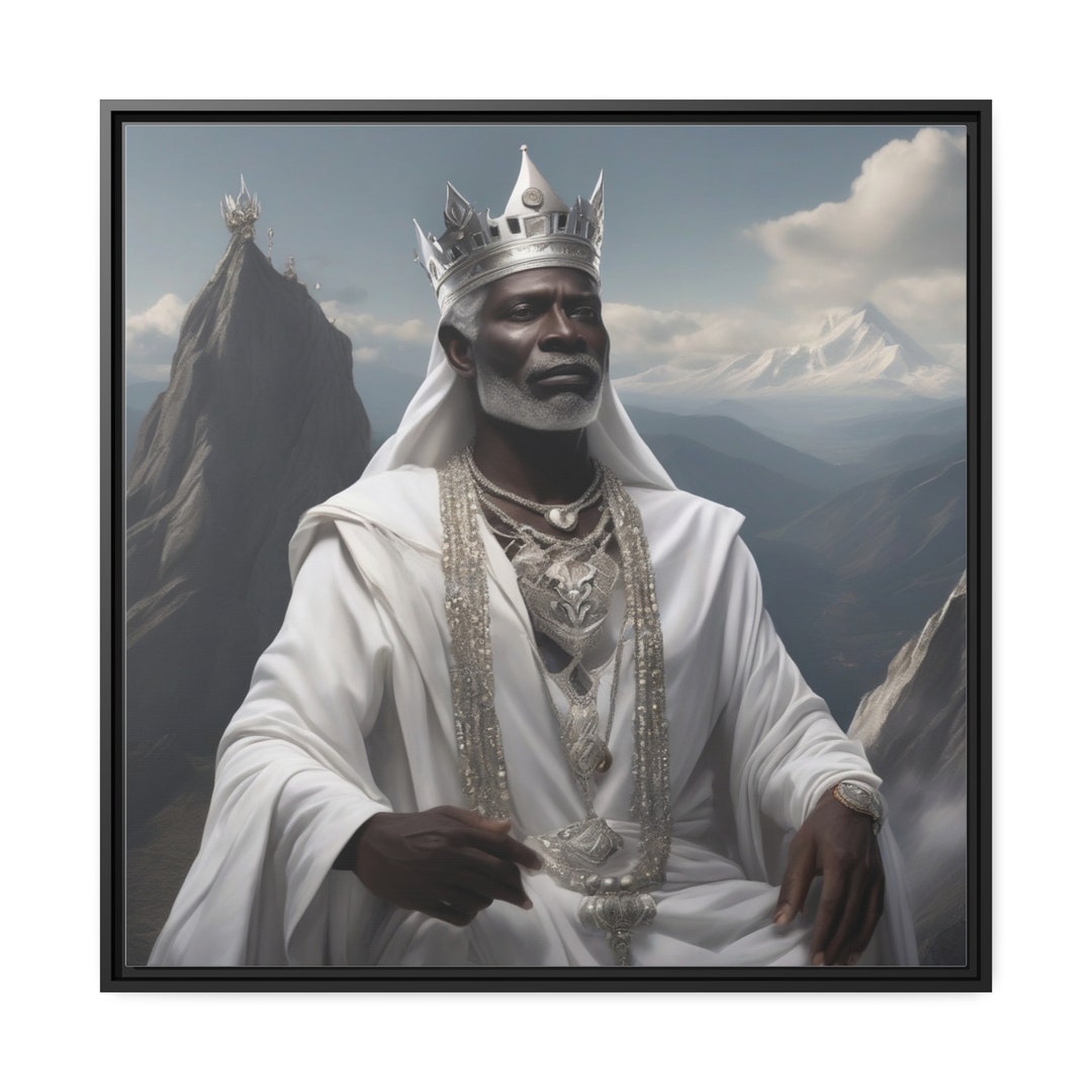 Obatala Art on Canvas Oversized Orisha God Painting African God Canvas ...