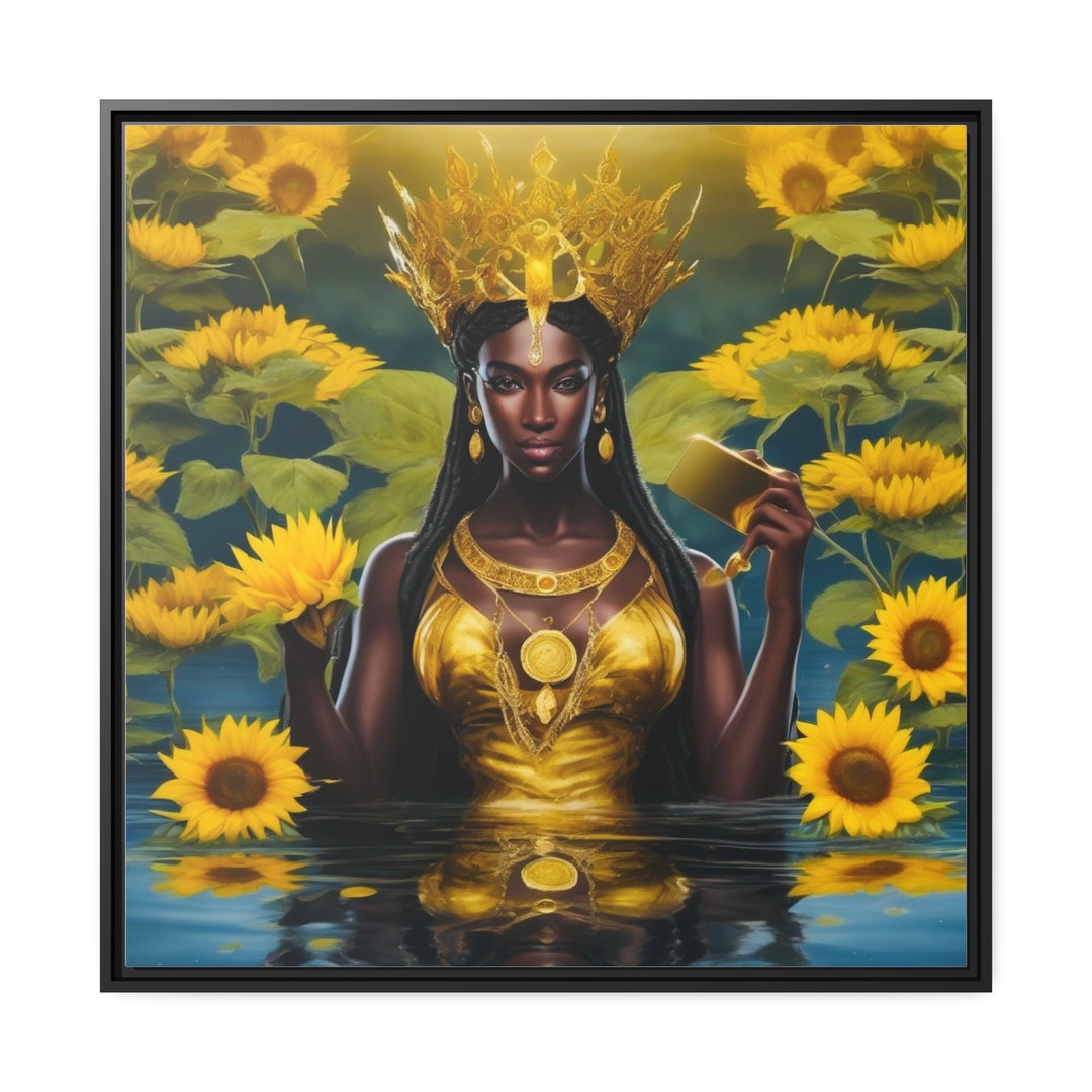 Oshun Art on Canvas Oversized | Goddess Painting | African Goddess ...