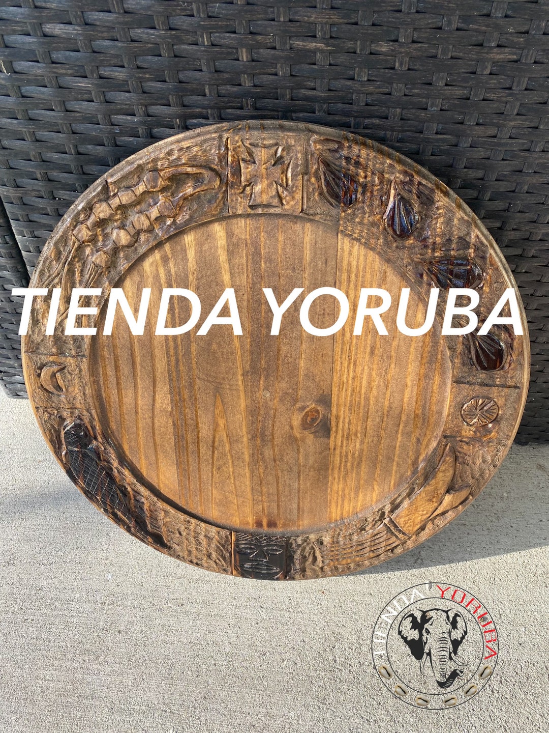 Tablero De Ifa Opón Ifa Divination Board 18 12 De Trabajo Babalawo Oluo ...