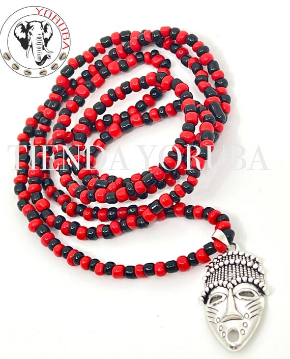 Akuma Beads Necklace 9 Pcs Santeria Bead Necklace Set Eleke- Orula ...