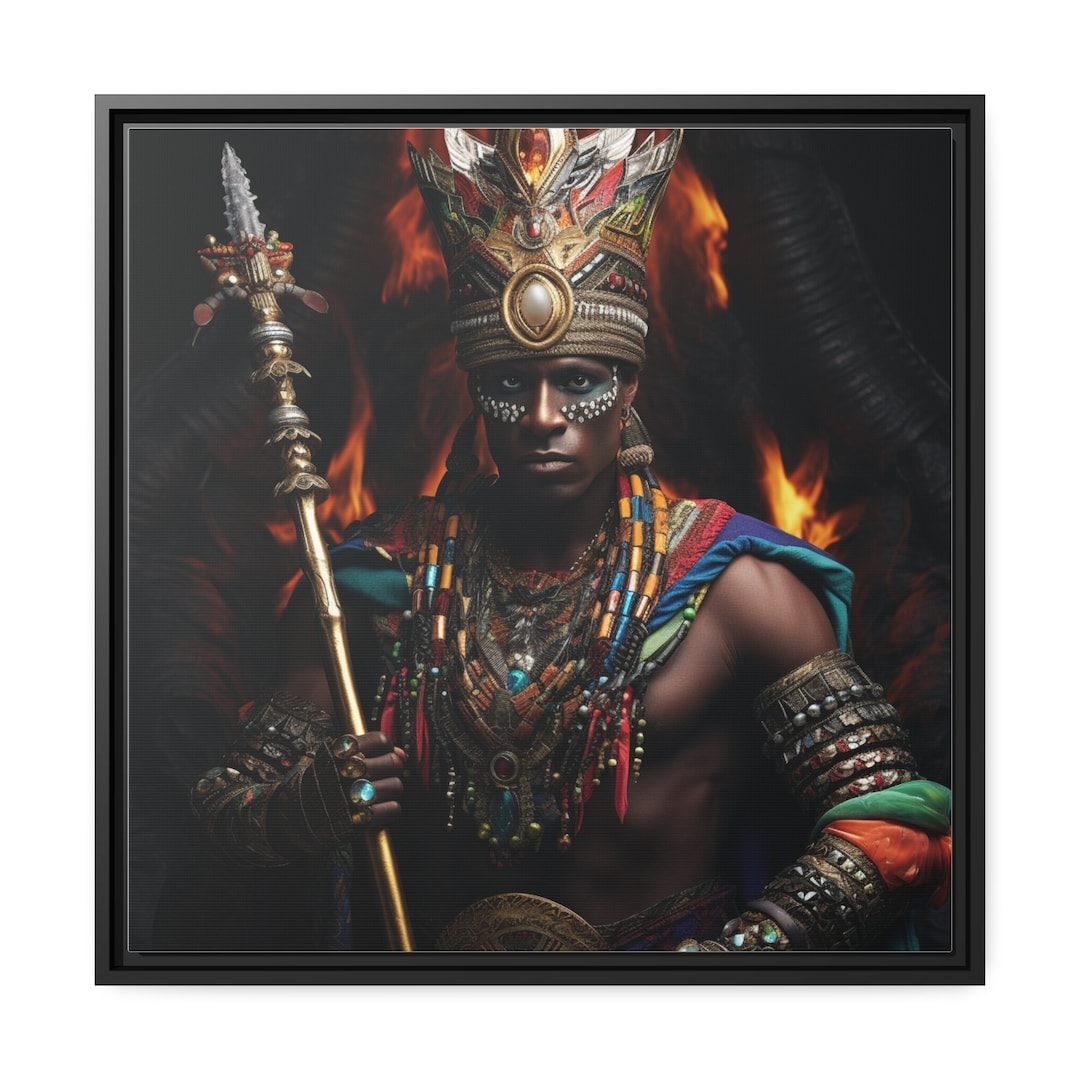 Aggayu Matte Canvas, Aggayu Art on Canvas | Orisha Painting | African ...