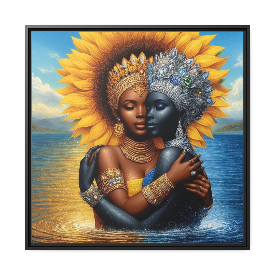 Two Waters Canvas: Oshun and Yemaya| Dos Aguas Oshun Y Yemaya Cuadro |orisha Painting| African ...