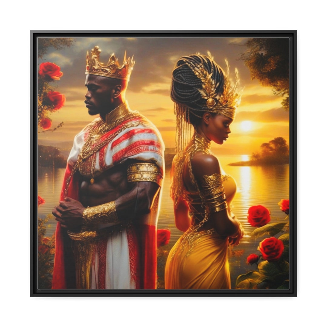 Oshun and Shango Art on Canvas Oversized | Orisha Goddess Painting ...