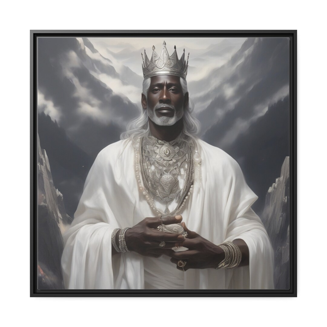 Obatala Art on Canvas Oversized Orisha God Painting African God Canvas ...
