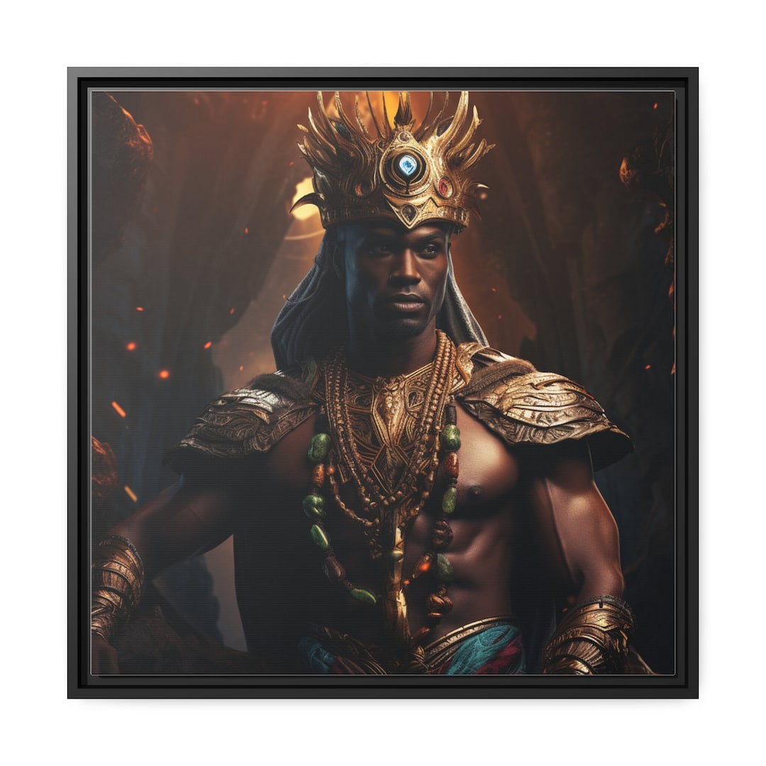 Aggayu Matte Canvas, Aggayu Art on Canvas | Orisha Painting | African ...