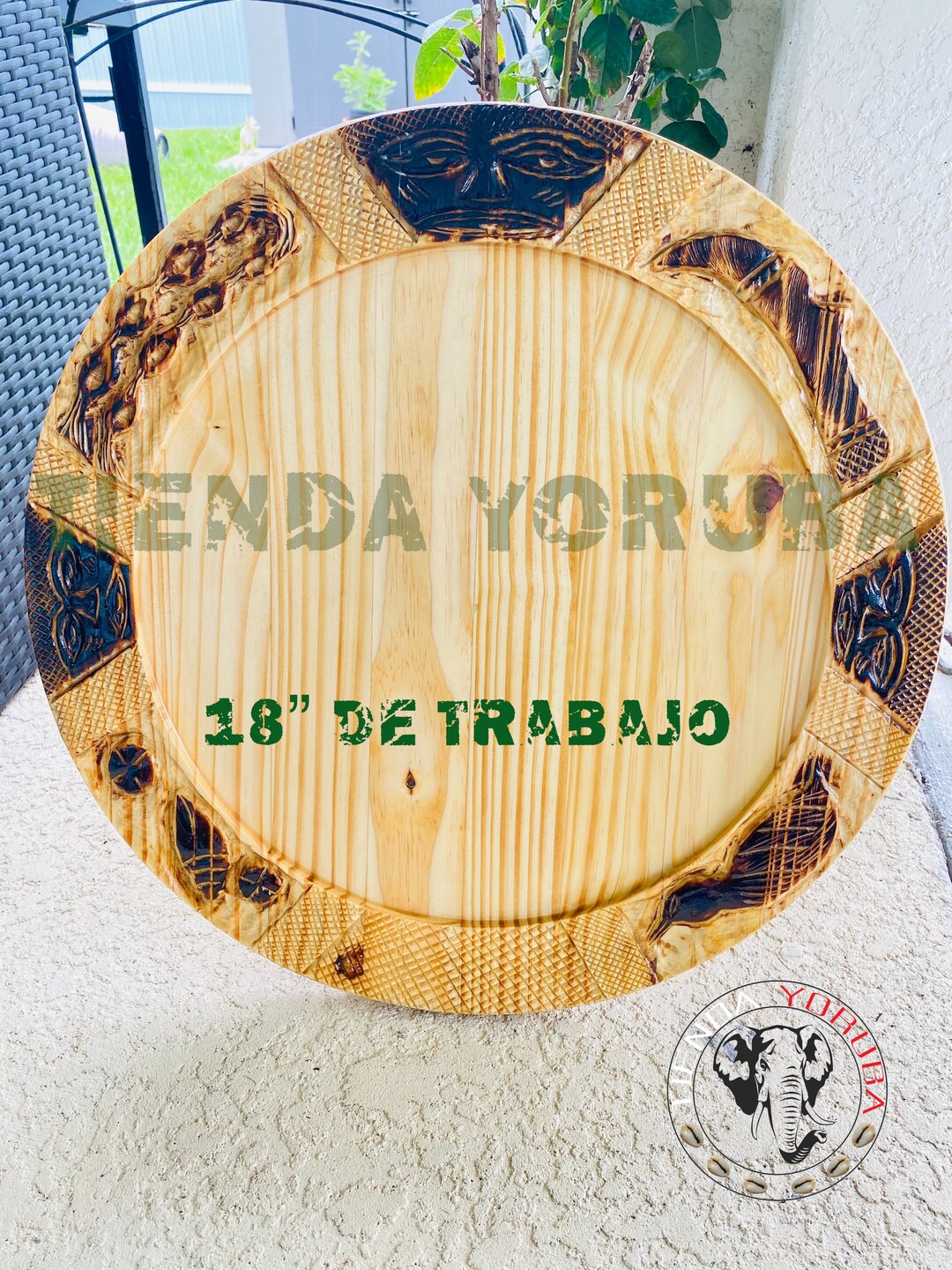 Sacred Ifa Divination Board Ifa Oracle Board Tablero De Ifa Opon De Ifa ...