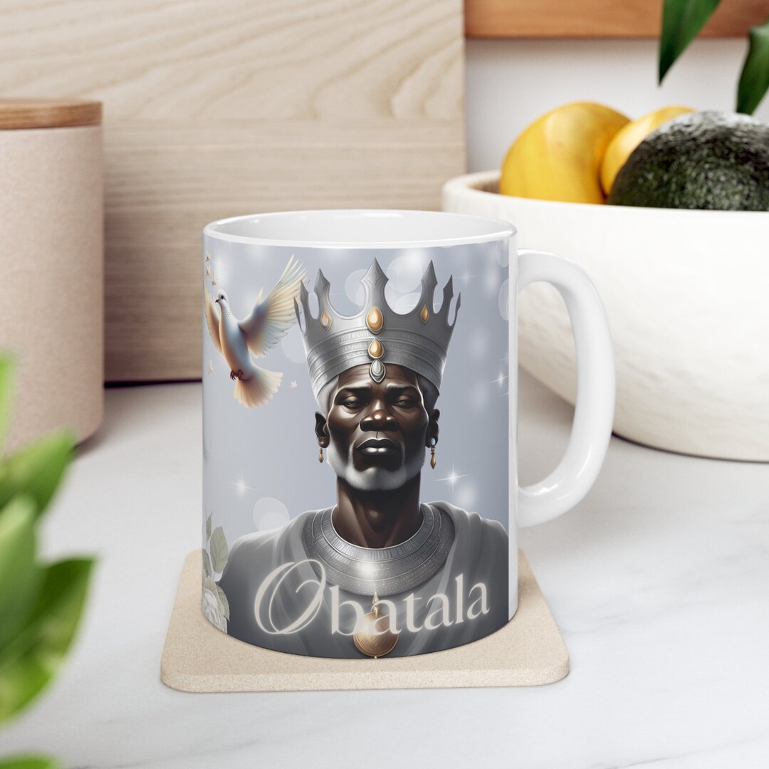 Beautiful Obalata Ceramic Mug 11oz, Obatala Cup , Obatala Mug, Taza De ...