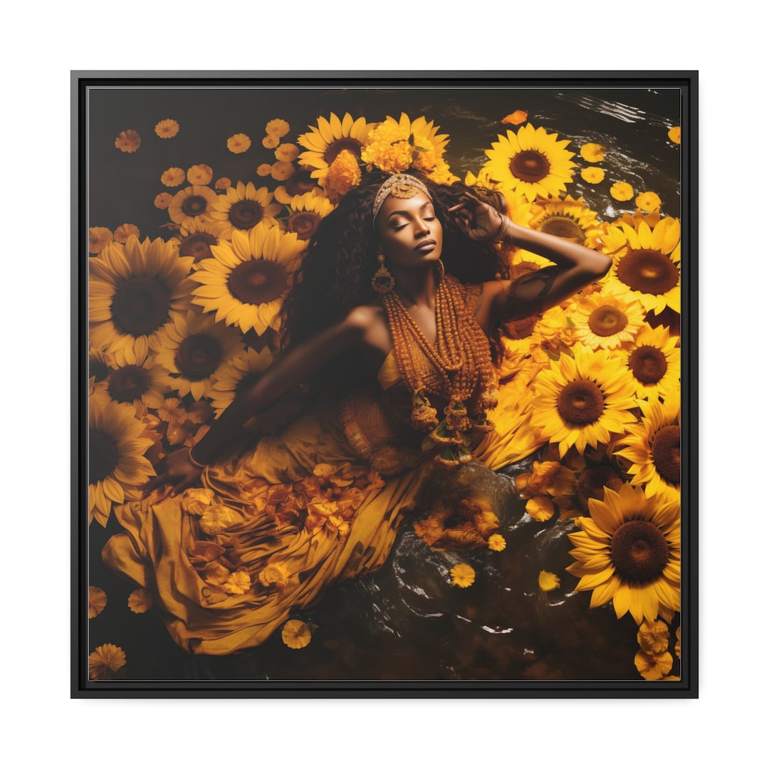 Oshun Art on Canvas Oversized | Orisha Goddess Painting | African ...