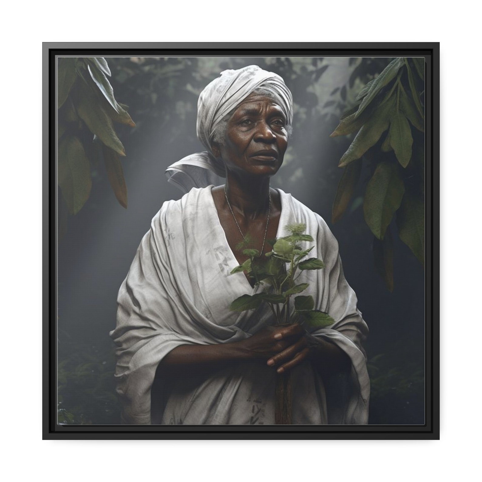 Eco-friendly African Women Matte Santera Art on Canvas - Etsy
