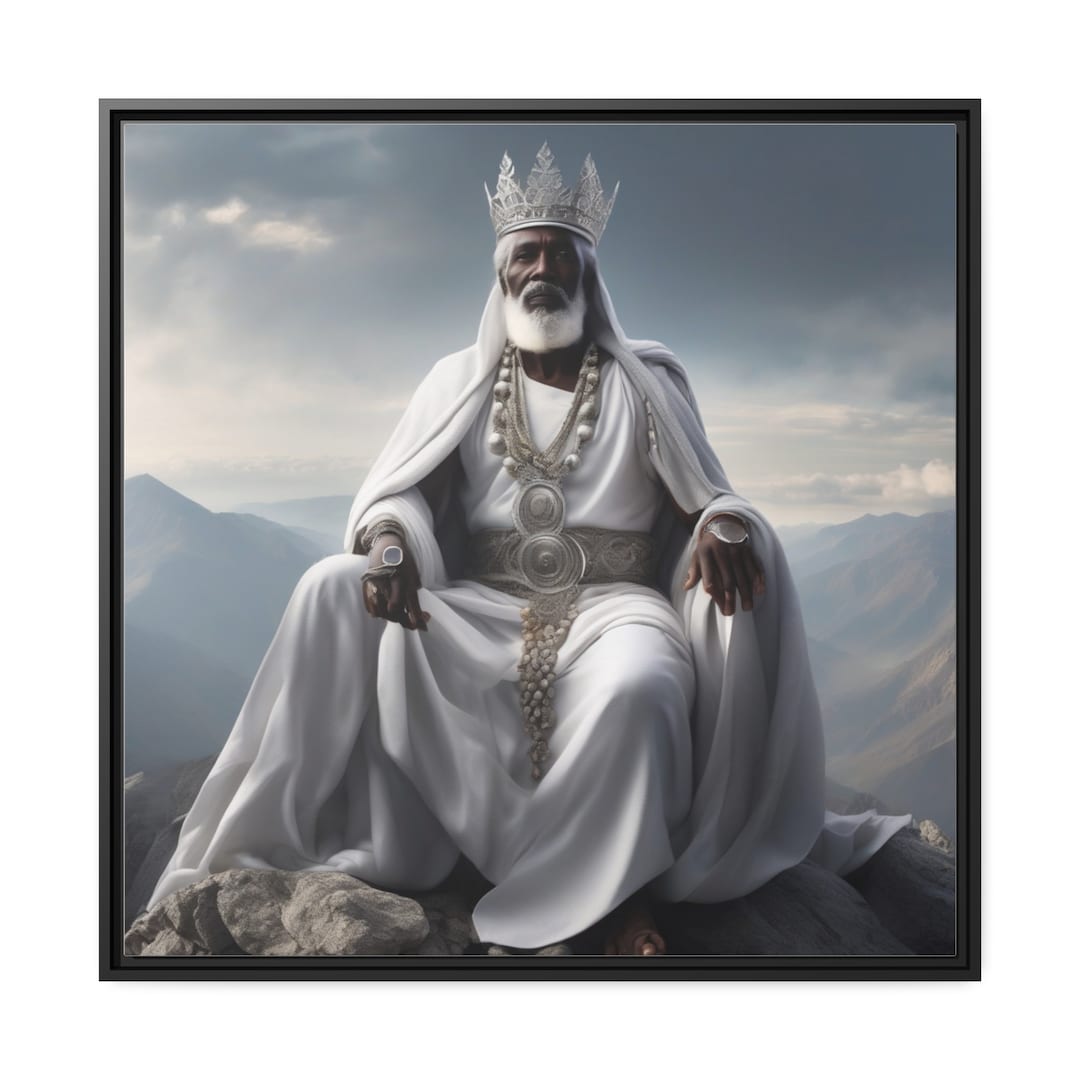 Obatala Art on Canvas Oversized Orisha God Painting African God Canvas ...