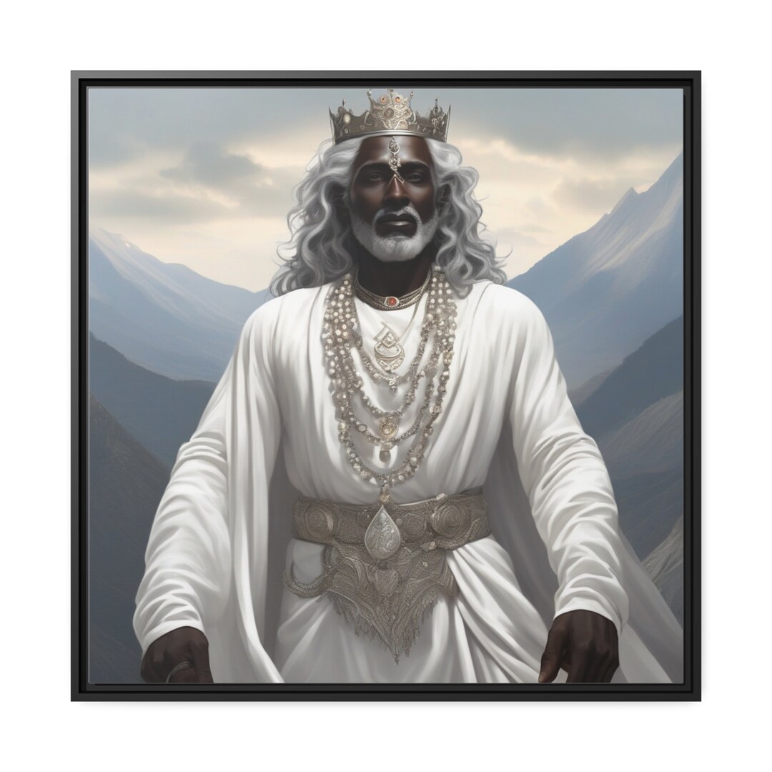 Obatala Art on Canvas Oversized Orisha God Painting African God Canvas ...