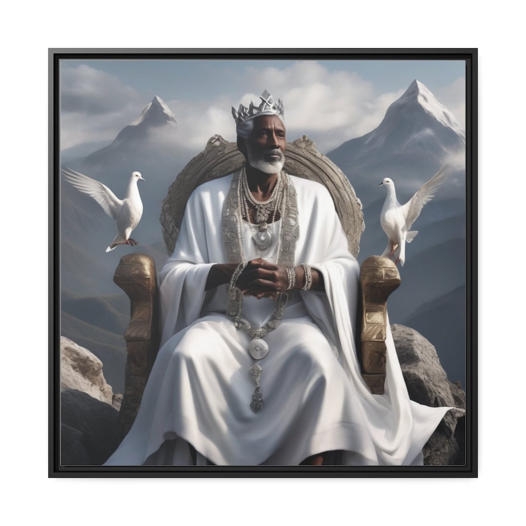 Obatala Art on Canvas Oversized | Orisha God Painting | African God ...