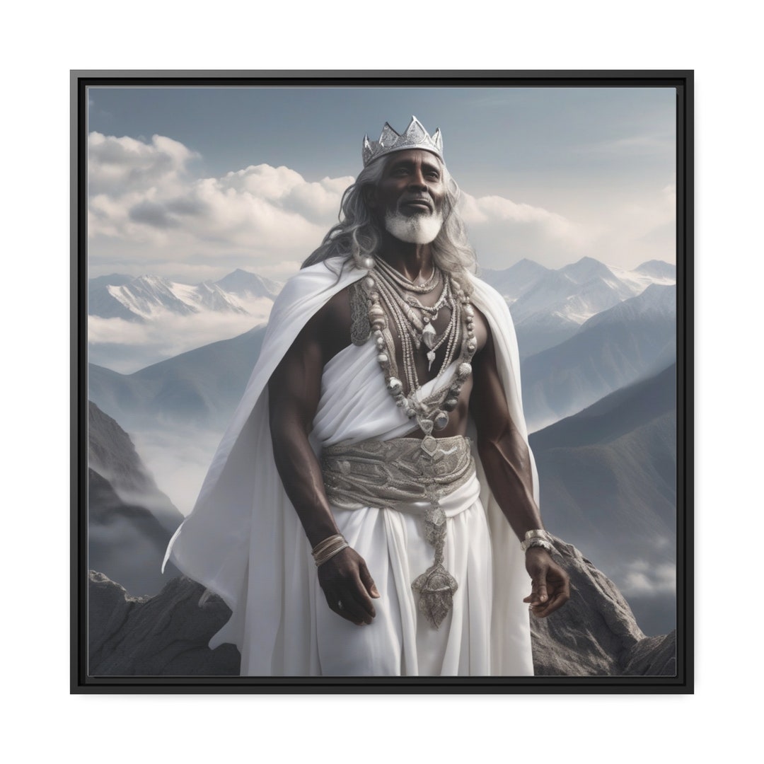 Obatala Art on Canvas Oversized Orisha God Painting African God Canvas ...