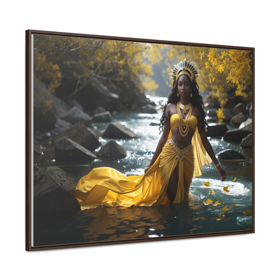 Oshun Art on Canvas Oversized | Orisha Goddess Painting | African ...