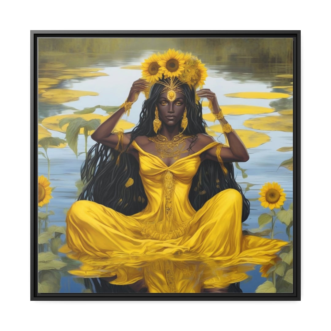 Oshun Art on Canvas Oversized | Goddess Painting | African Goddess ...