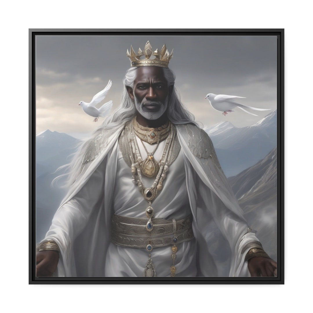 Obatala Art on Canvas Oversized Orisha God Painting African God Canvas ...
