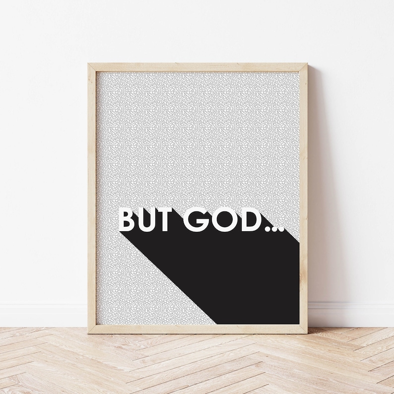 But God Christian Wall Art, Bible Verse Wall Art, Christian Gift and ...