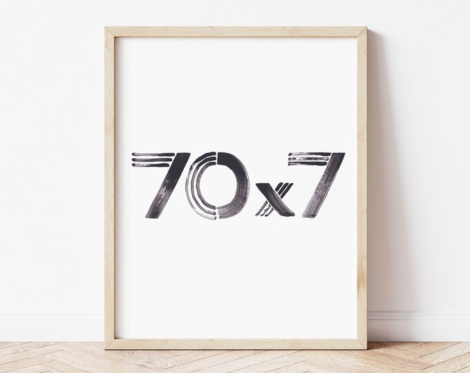 Seventy Times Seven Bracelet . Matthew 18:21-22 Cuff Bracelet ...