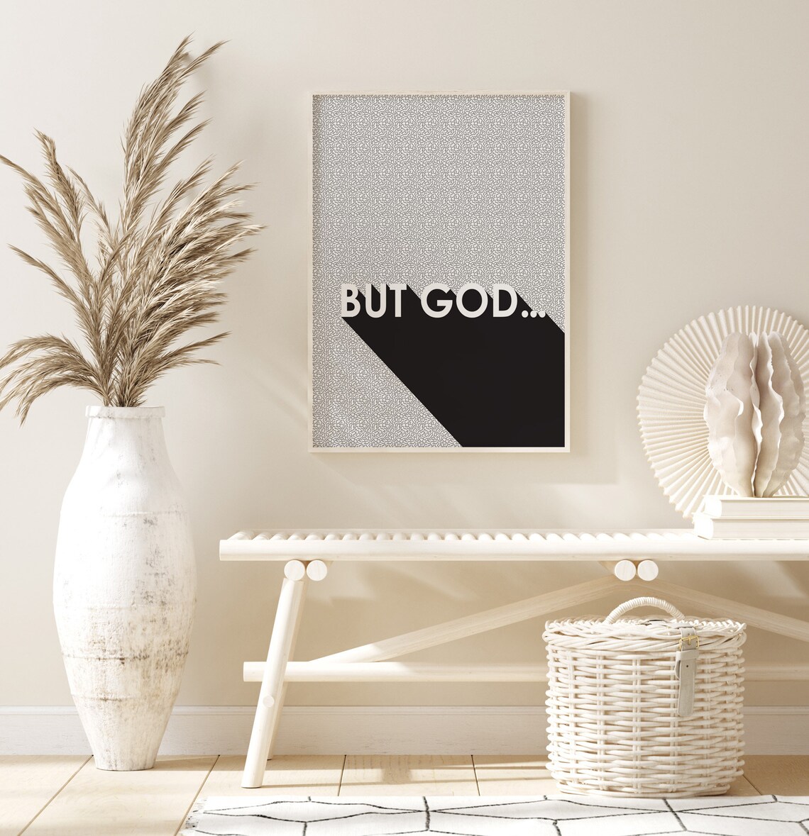 But God Christian Wall Art, Bible Verse Wall Art, Christian Gift and ...