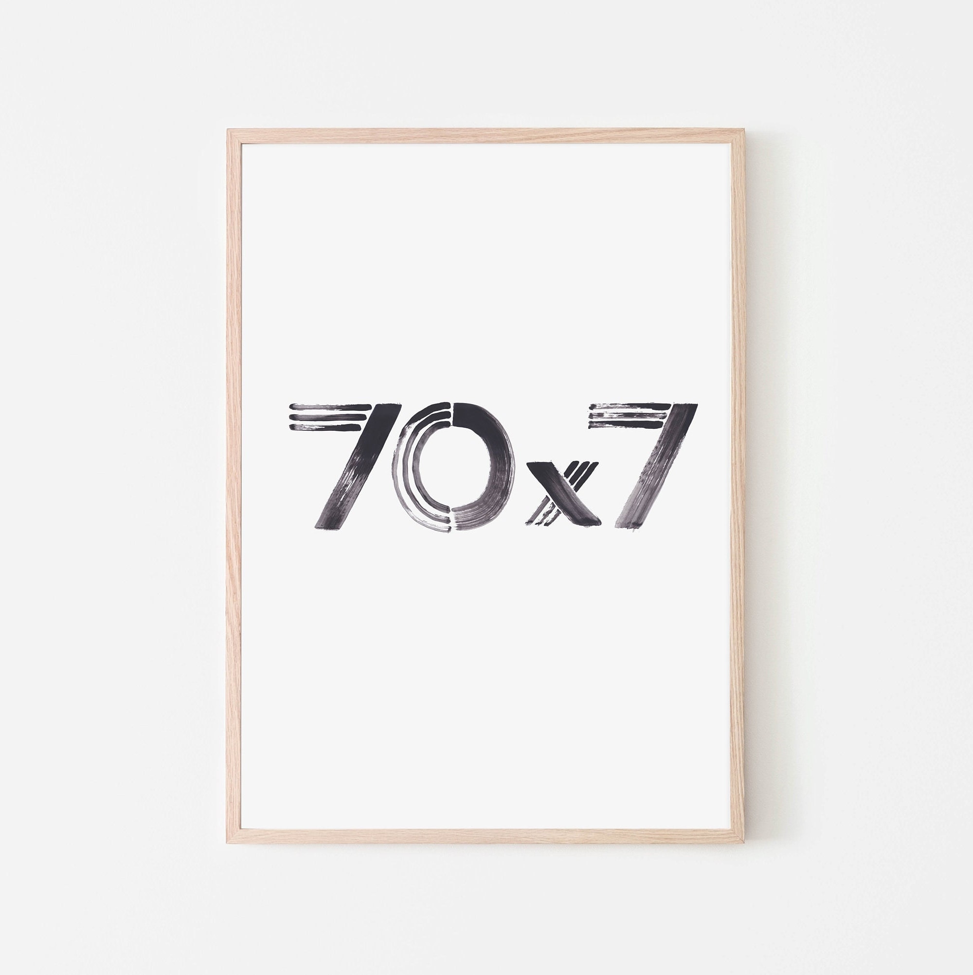 70 X 7 Forgiveness Print, Matthew 18:21-22 Christian Wall Art ...
