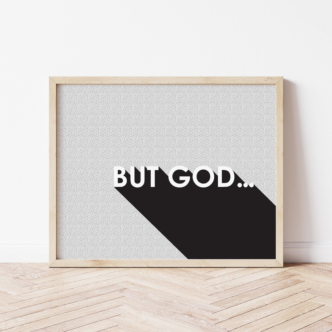 But God, God's Grace Christian Wall Art, Bible Verse Wall Art ...