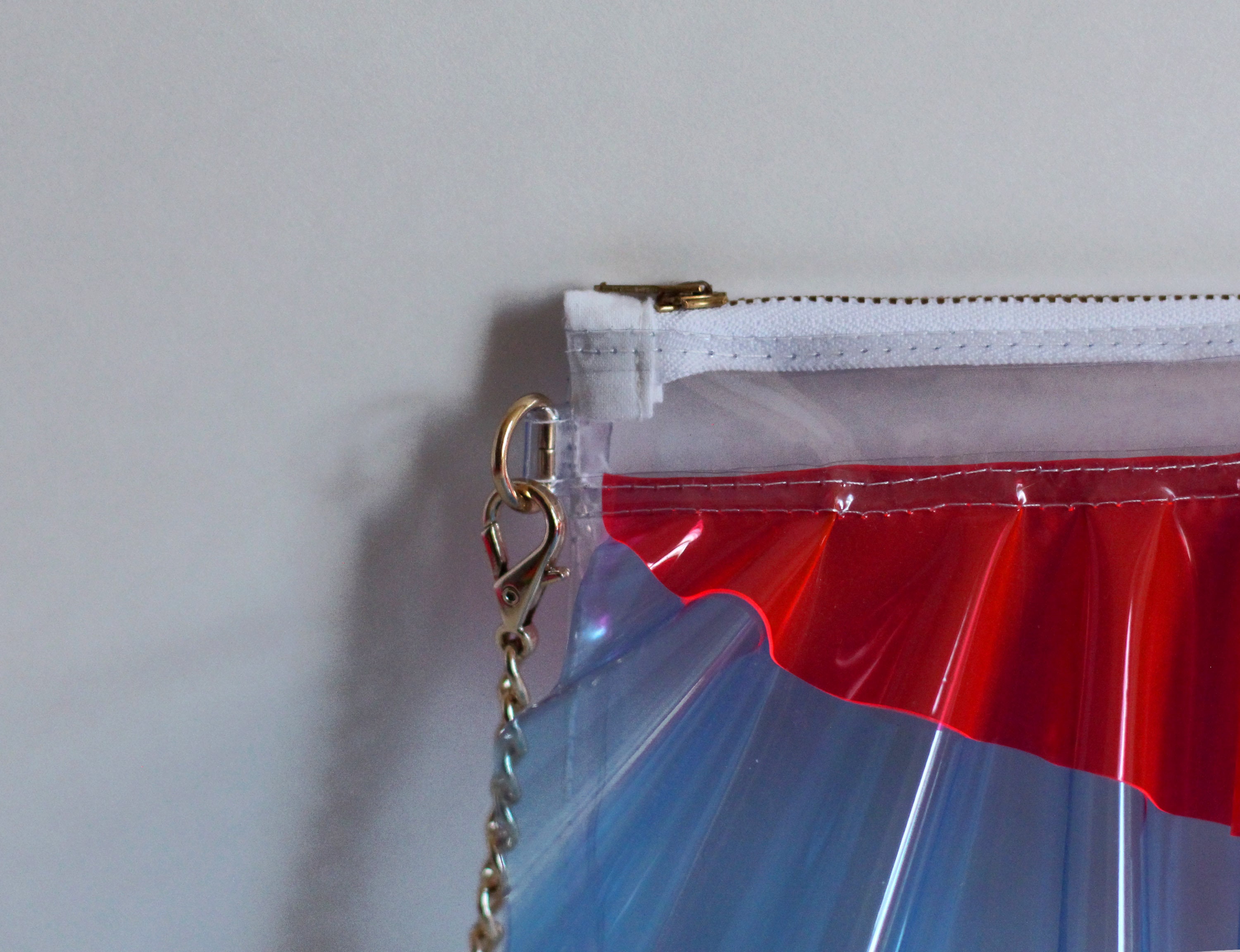 Blue and Red Ruffle Clear Crossbody Bag - Etsy