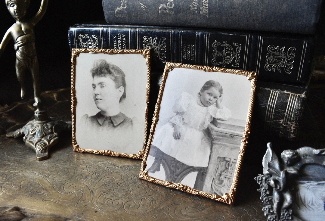 Antique Tintype Foil Frames With Cabinet Card Photos - Etsy