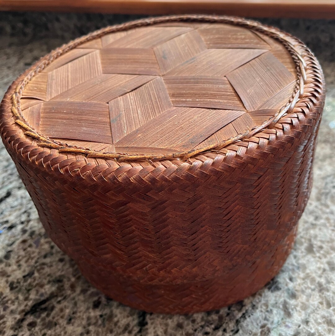 Sticky Rice Basket - Antique, Thailand - PRICE REDUCED!! - Etsy