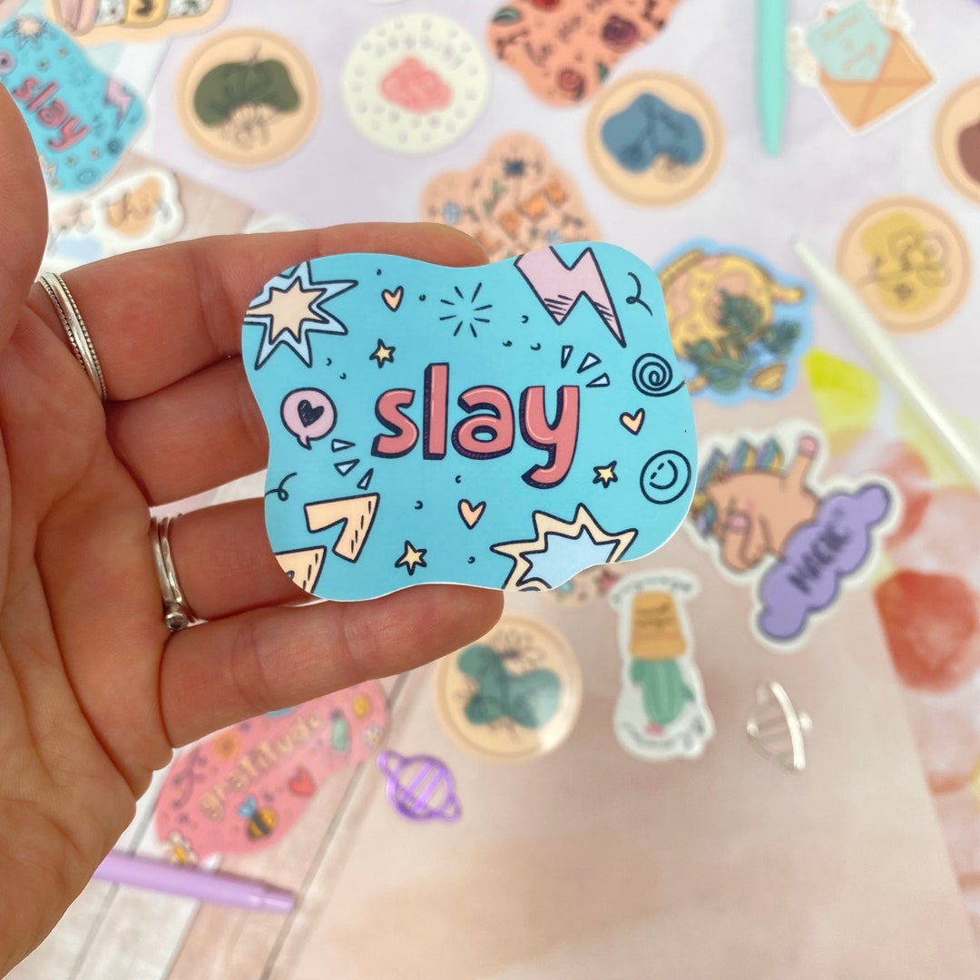 Sticker Slay, Sticker for Laptop, Kawaii Planner, Bullet Journal ...