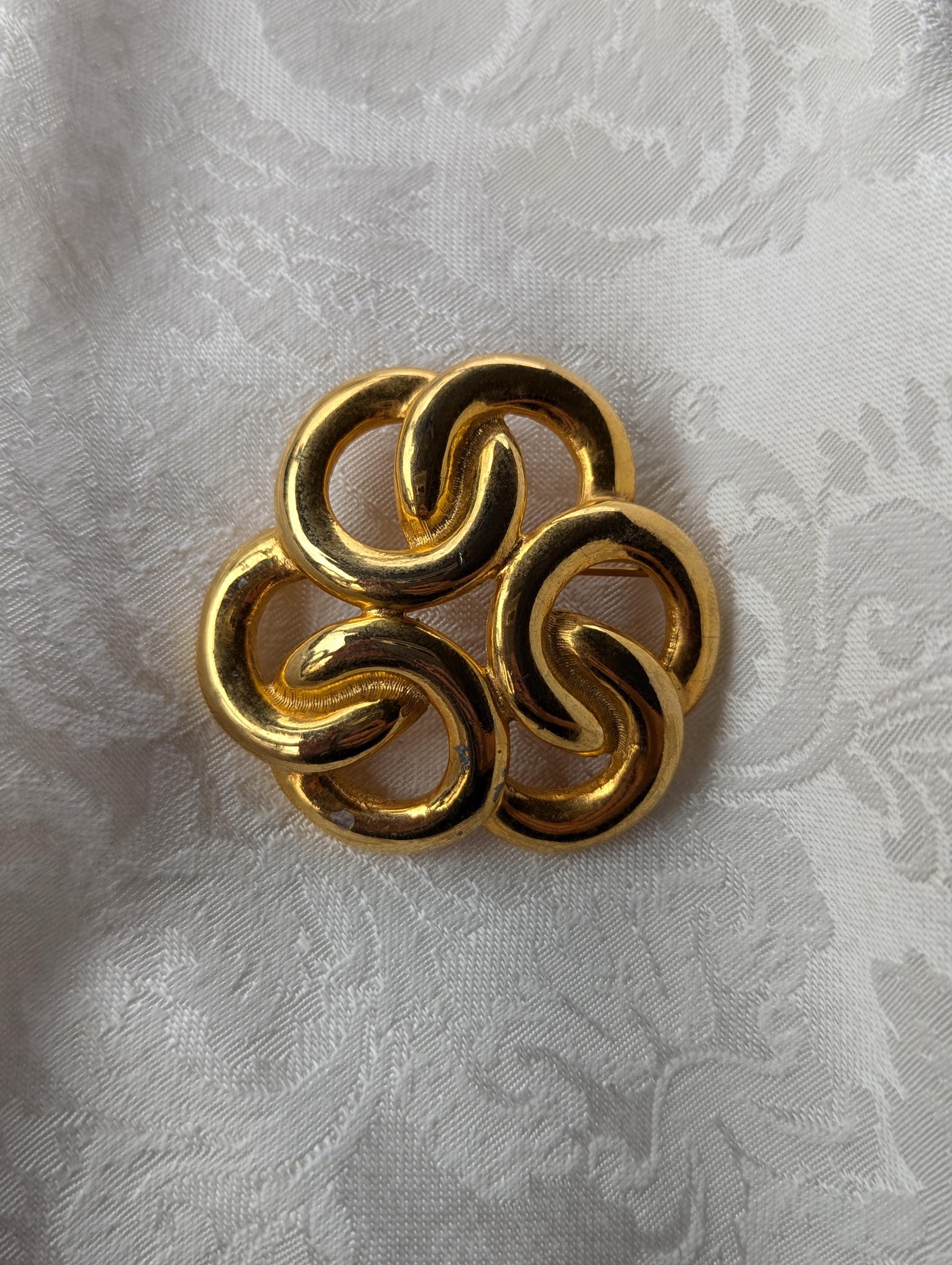 Gold Swirl Stock Tie Pin - Etsy