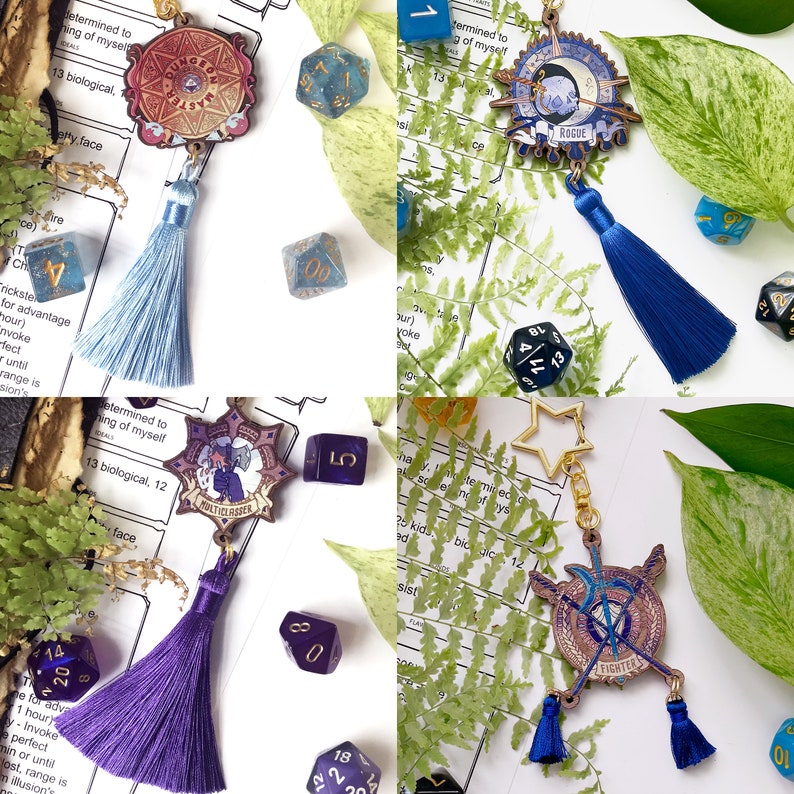 Dnd Class DM Charm Keychains - Etsy