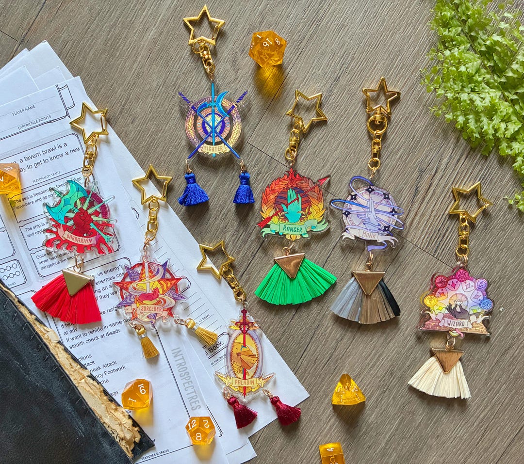 Dnd Class Acrylic Keychains - Etsy