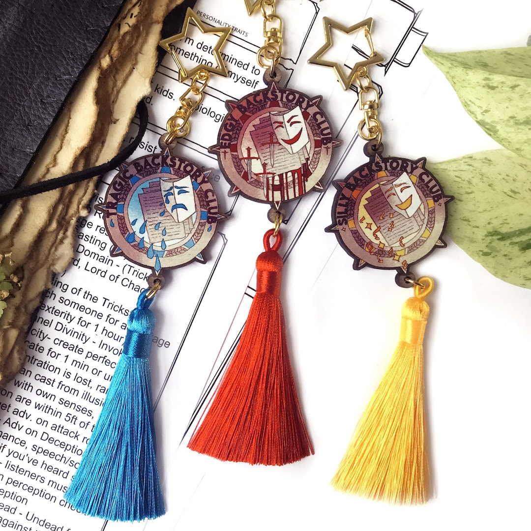 Silly-tragic-edgy Backstory Club Charms - Etsy