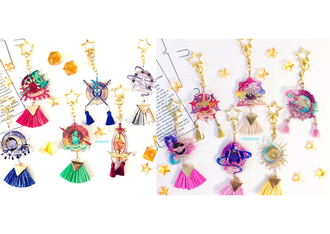 Dnd Class Acrylic Keychains - Etsy