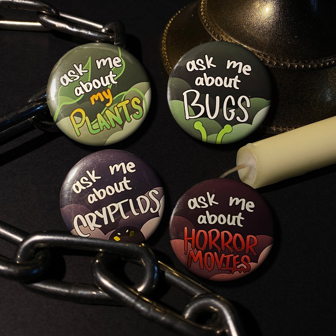 Button “ask Me About” Pins • 1.75”/44mm - Etsy