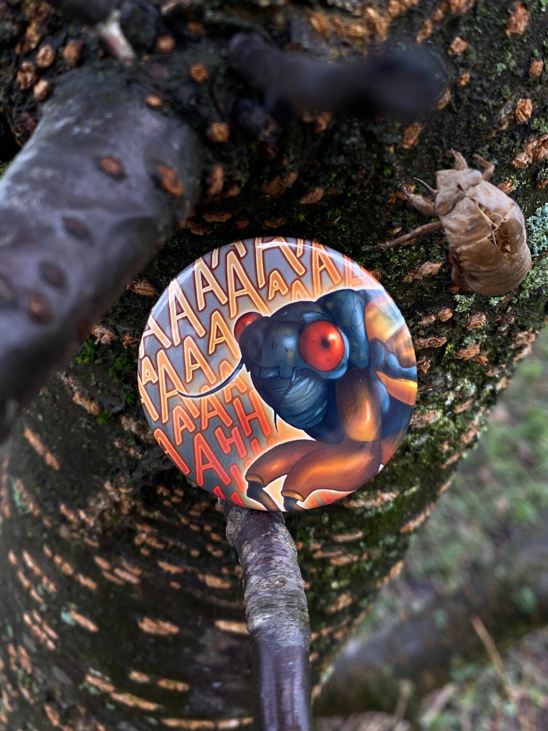 Screaming Cicada Button Pin • 1.75”/44mm - Etsy