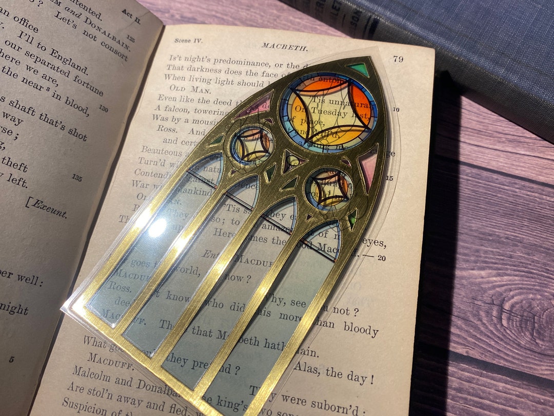 Stained Glass Bookmarks 3-pack • 5”x2.5” / 6.5cmx12.5cm - Etsy