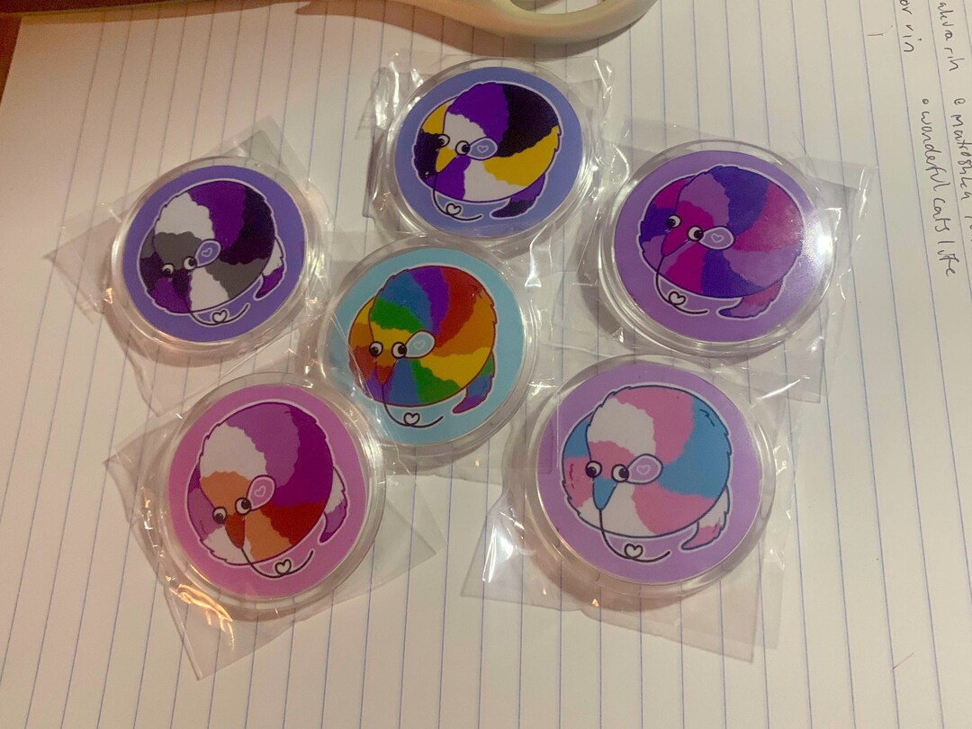 LGBT Pride Worm on a String Pin Badges - Etsy